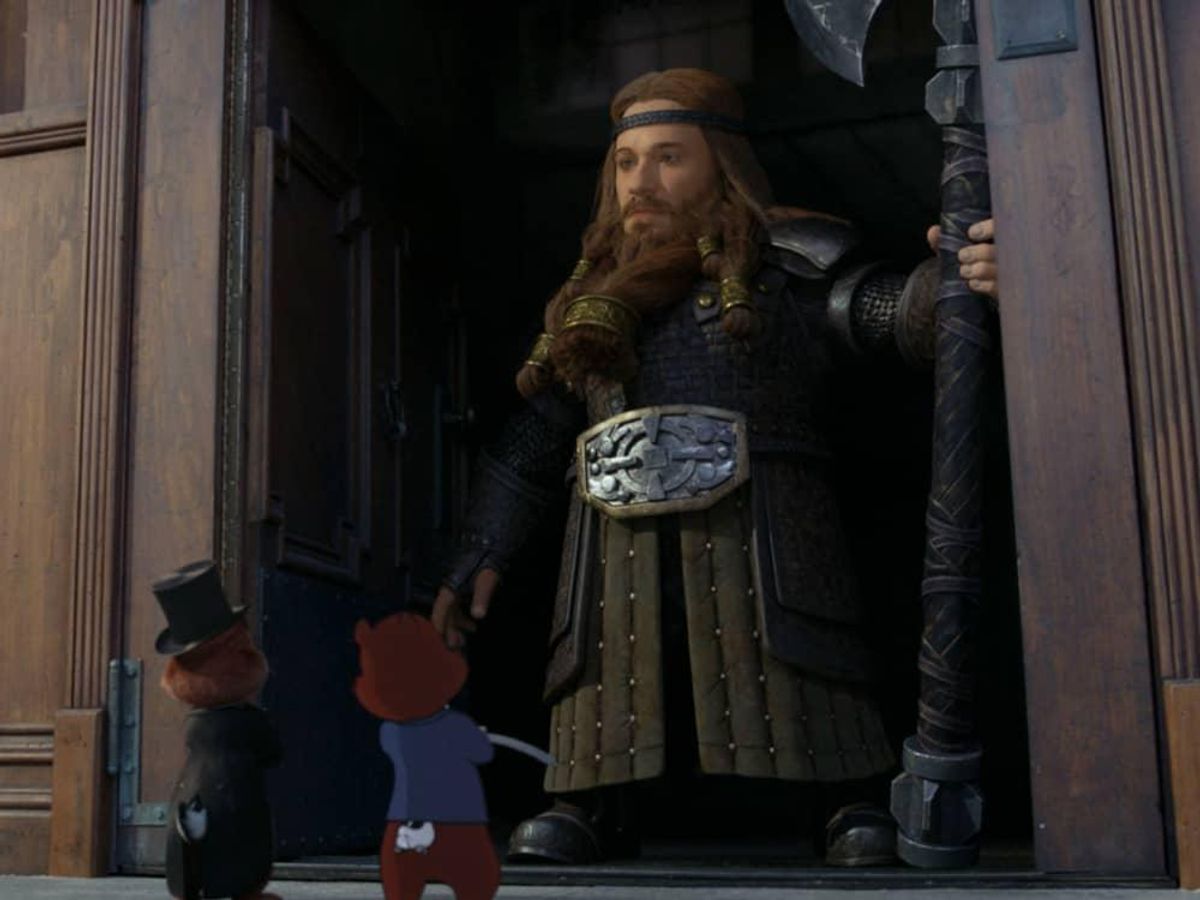 Dale (Andy Samberg), Chip (John Mulaney), and Bob (Seth Rogen) in Chip ...